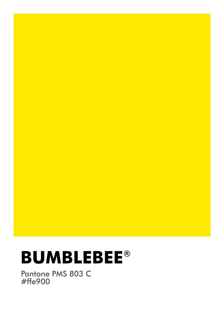 'PANTONE BUMBLEBEE' Poster, picture, metal print, paint by Masahiro Art ...