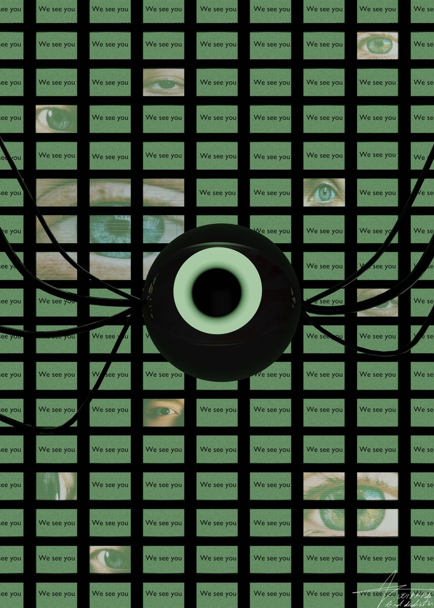 'They See All' Poster, picture, metal print, paint by Adam Vador | Displate