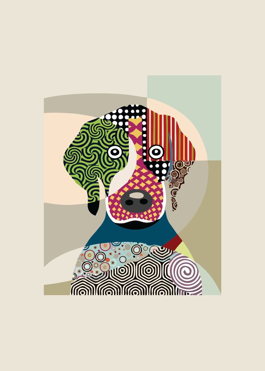 'beagle dog' Poster, picture, metal print, paint by MAD DOG | Displate