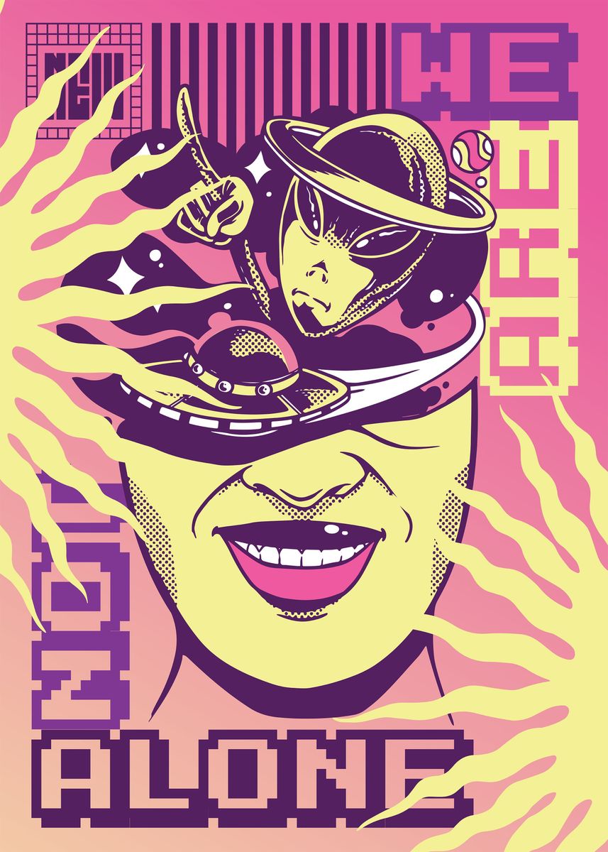 'Freaky Alien' Poster, picture, metal print, paint by Cool Worker ...