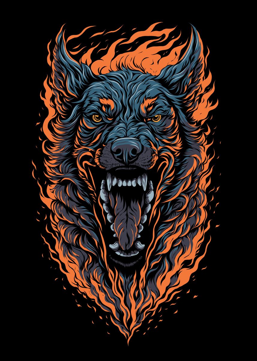'Black Dog' Poster, picture, metal print, paint by Dark Eyed Design ...