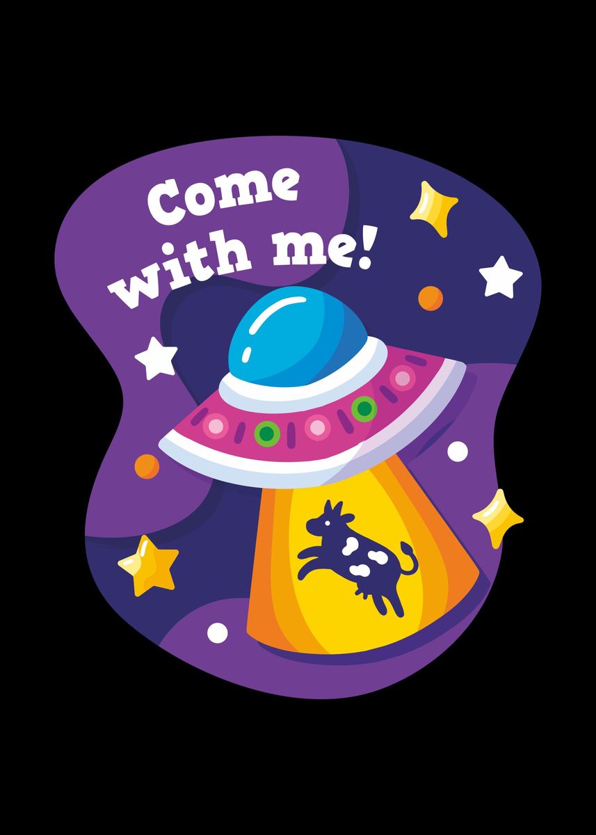'Come with me' Poster, picture, metal print, paint by Doublede Design ...