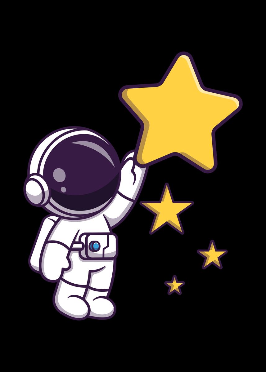 'Space star' Poster, picture, metal print, paint by Doublede Design ...