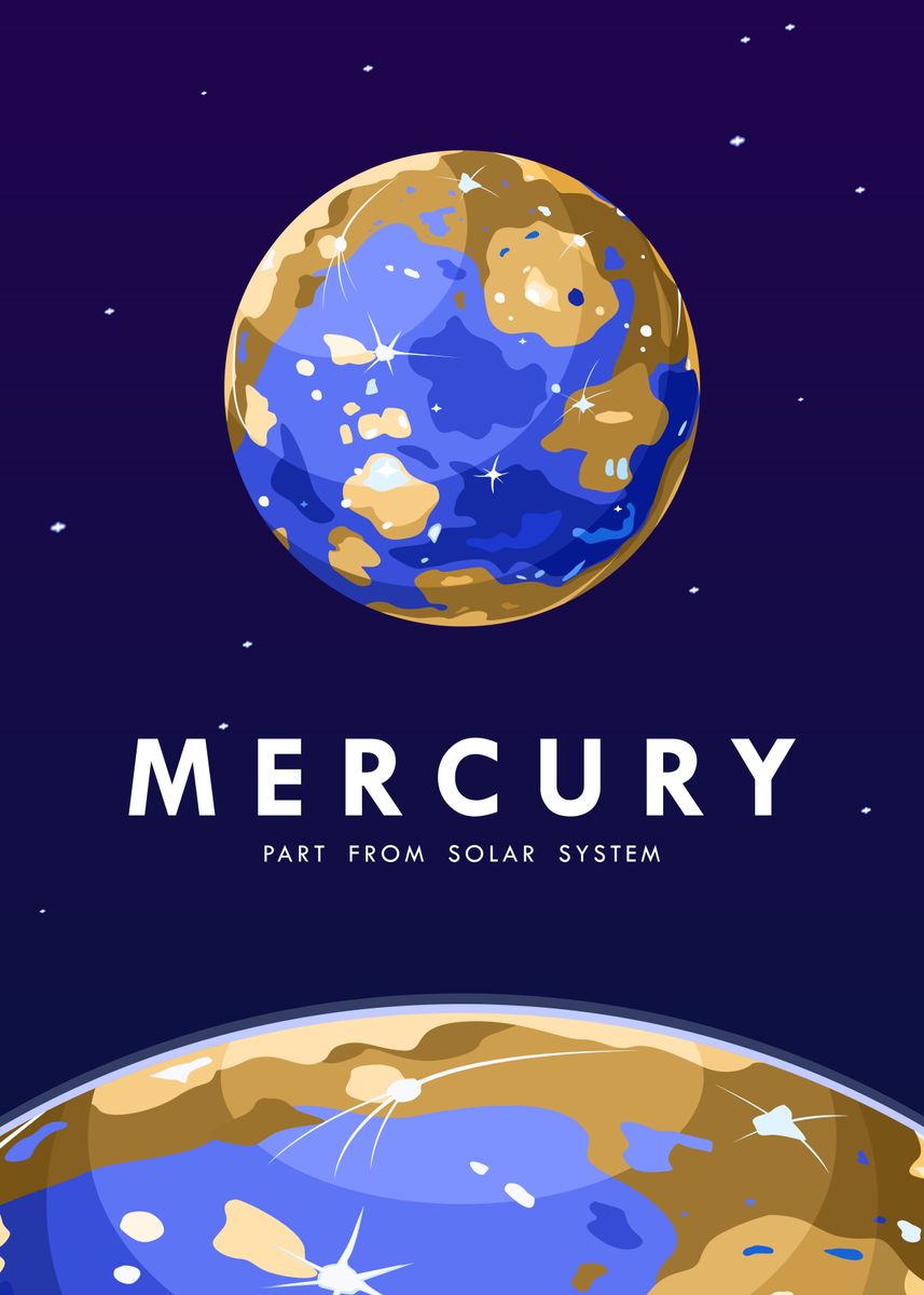 'Mercury' Poster, picture, metal print, paint by Muezzahero | Displate