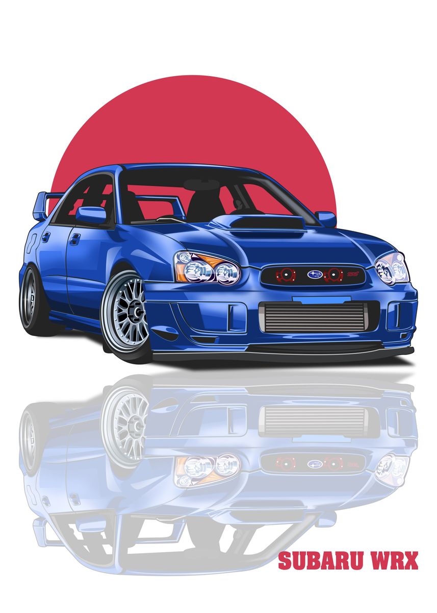 'Subaru WRX' Poster, picture, metal print, paint by Mark Andrew Sabas ...