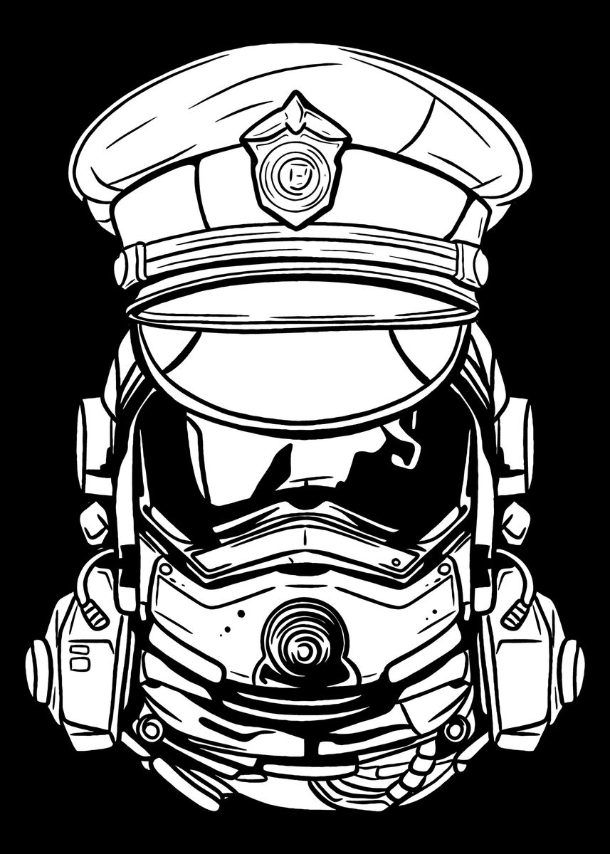 'Police Officer' Poster, picture, metal print, paint by CrazySquirrel ...