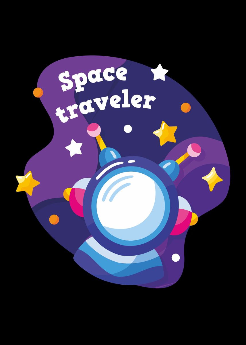 'Space Traveler' Poster, picture, metal print, paint by Doublede Design ...