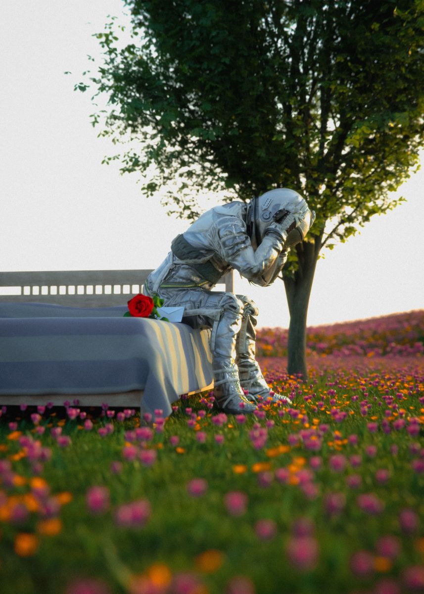 'Sad Letter' Poster, picture, metal print, paint by Alem Coksa | Displate