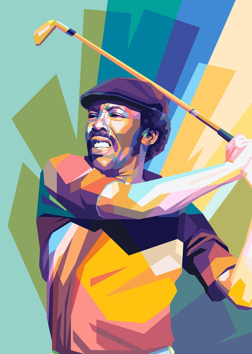 'Calvin Peete' Poster, picture, metal print, paint by ISA TERESA | Displate
