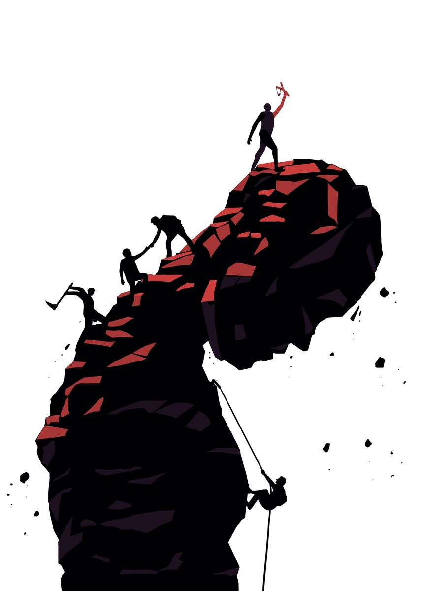 'Ascent' Poster, picture, metal print, paint by Neongelb | Displate