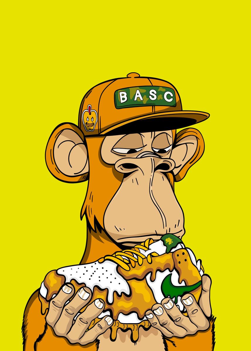 'Bored ape' Poster, picture, metal print, paint by Magic Apes | Displate