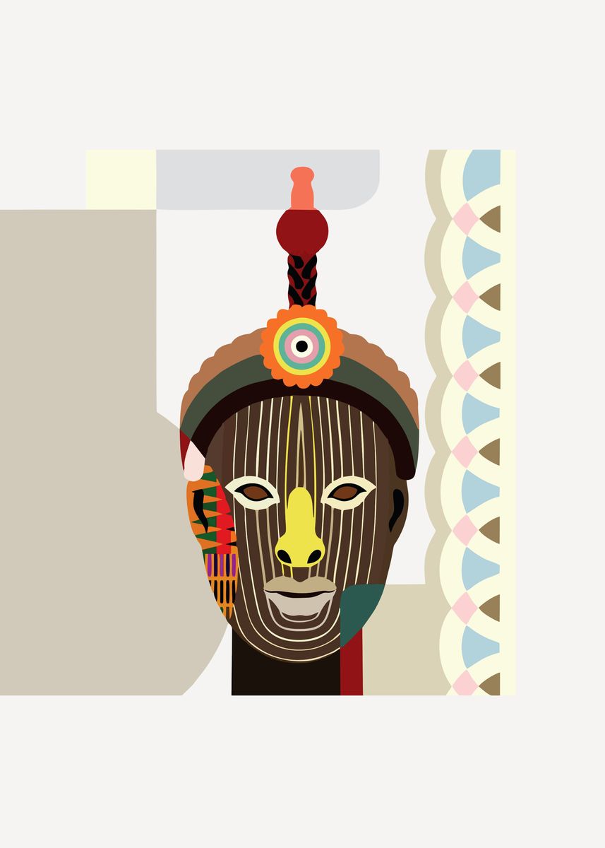 'yoruba oduduwa' Poster, picture, metal print, paint by MAD DOG | Displate