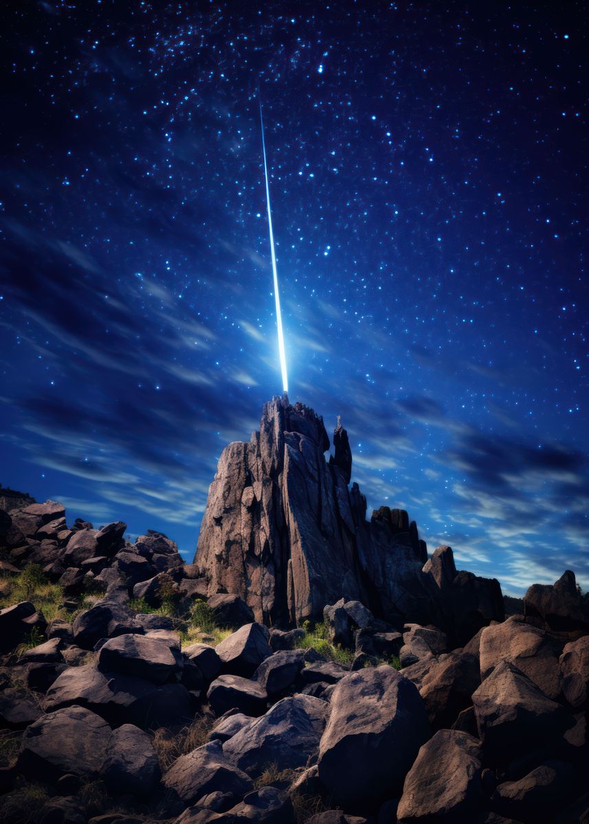 'Stellar Wish' Poster, picture, metal print, paint by jodotodesign | Displate