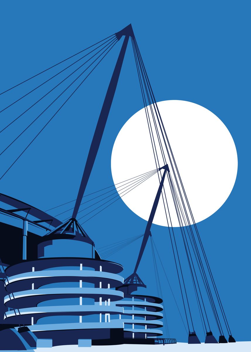 'Etihad Stadium' Poster, picture, metal print, paint by M | Displate