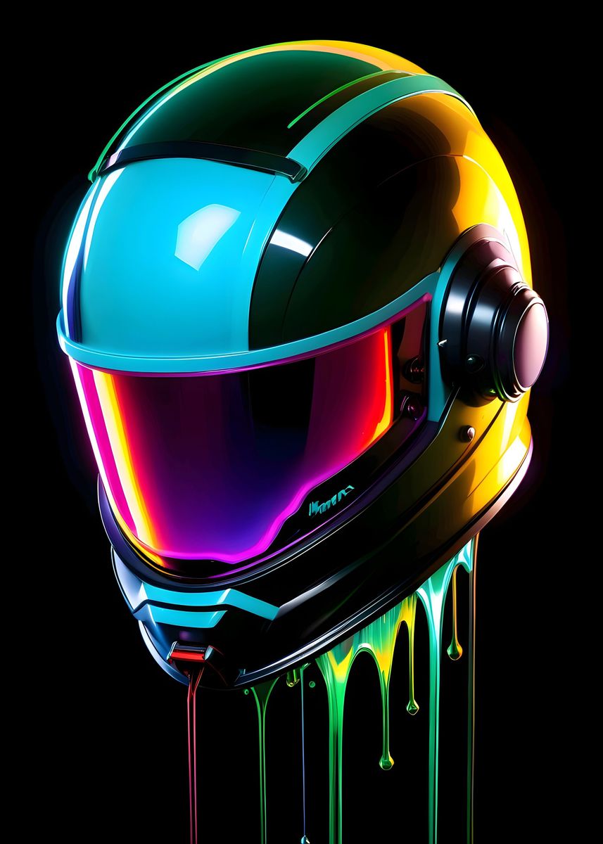 'Cyberpunk Cosmonaut 6' Poster, picture, metal print, paint by Artistic ...