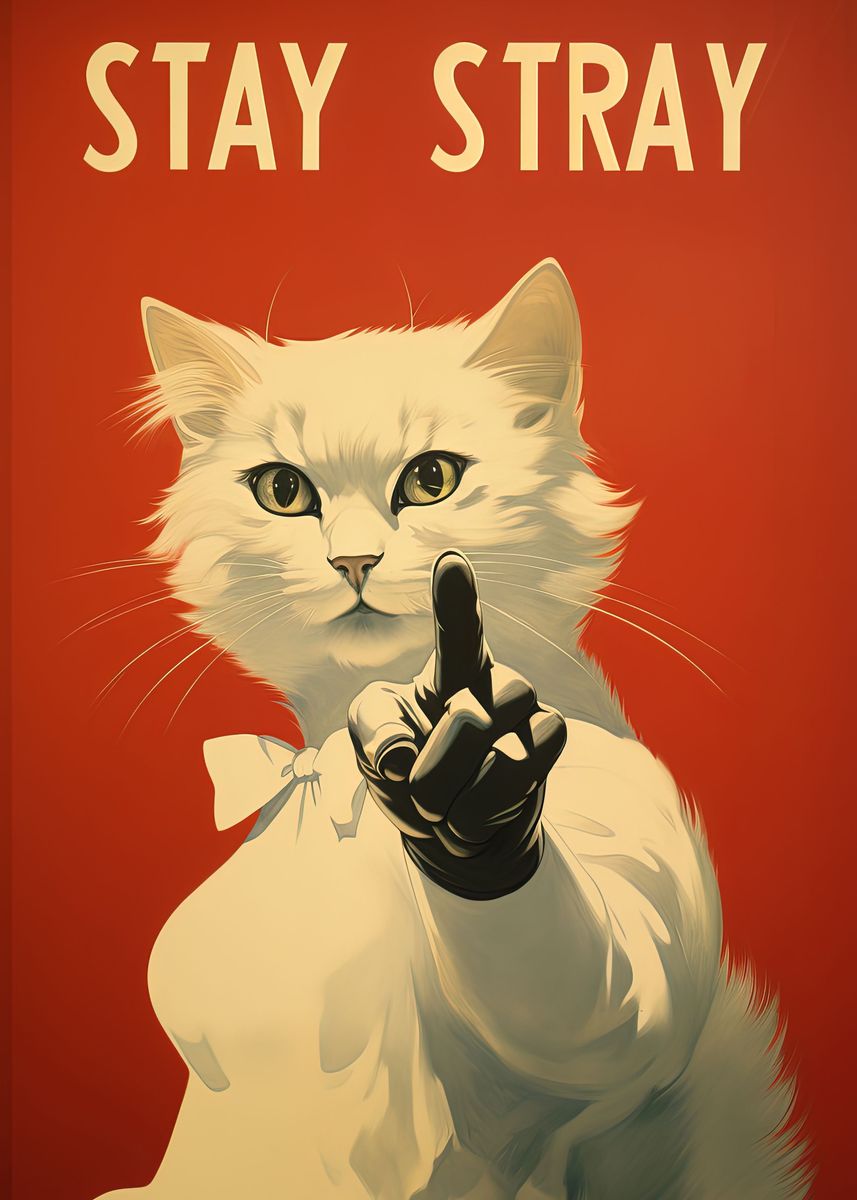 'Stay Stray ' Poster, picture, metal print, paint by TESSERACT 07 ...