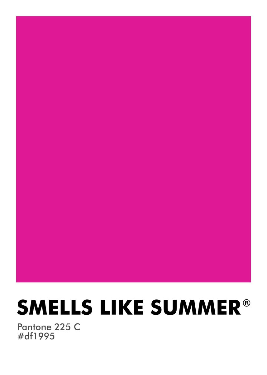 'PANTONE SMELLS LIKE SUMMER' Poster, picture, metal print, paint by ...