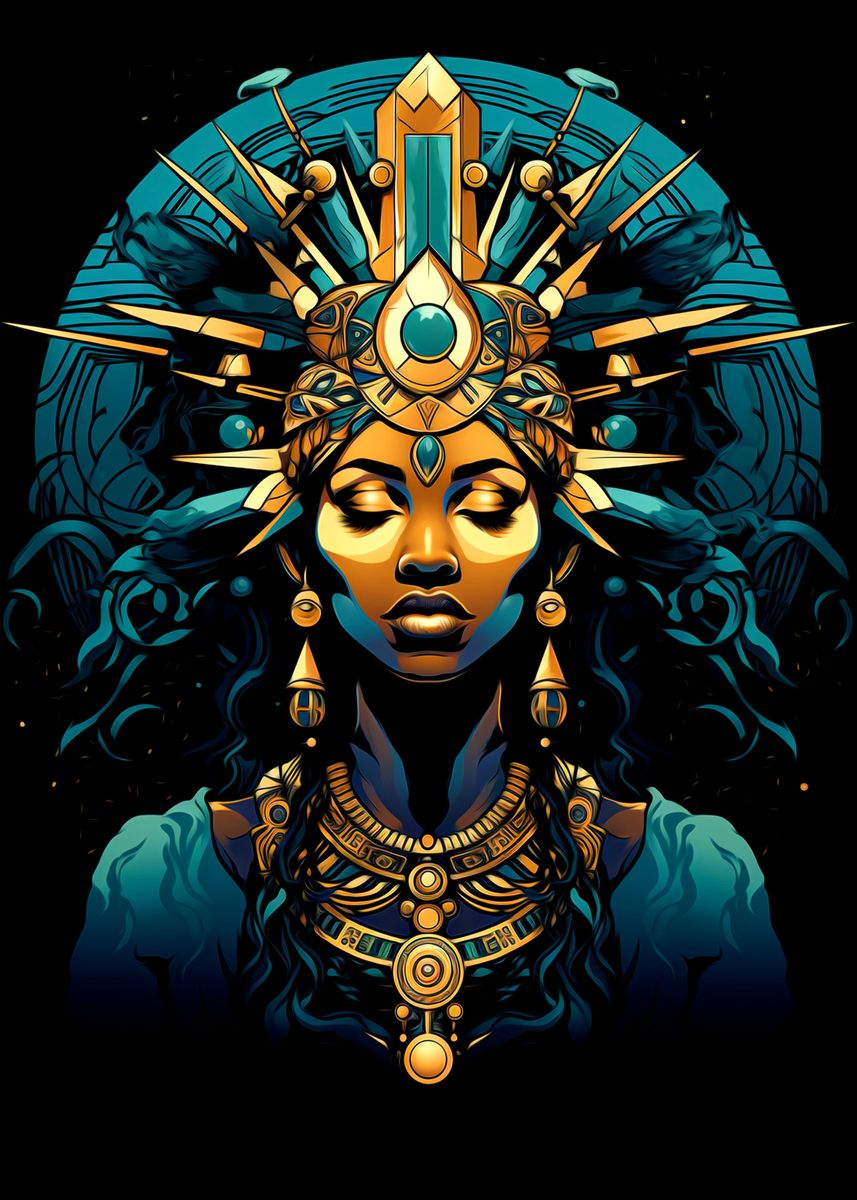 'Goddess' Poster, picture, metal print, paint by Kashimoto Ino | Displate