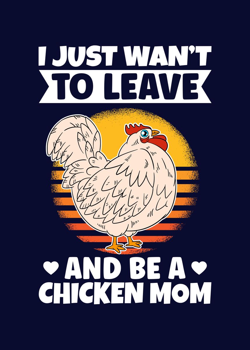 'Funny Chicken Pun' Poster, picture, metal print, paint by MzumO | Displate