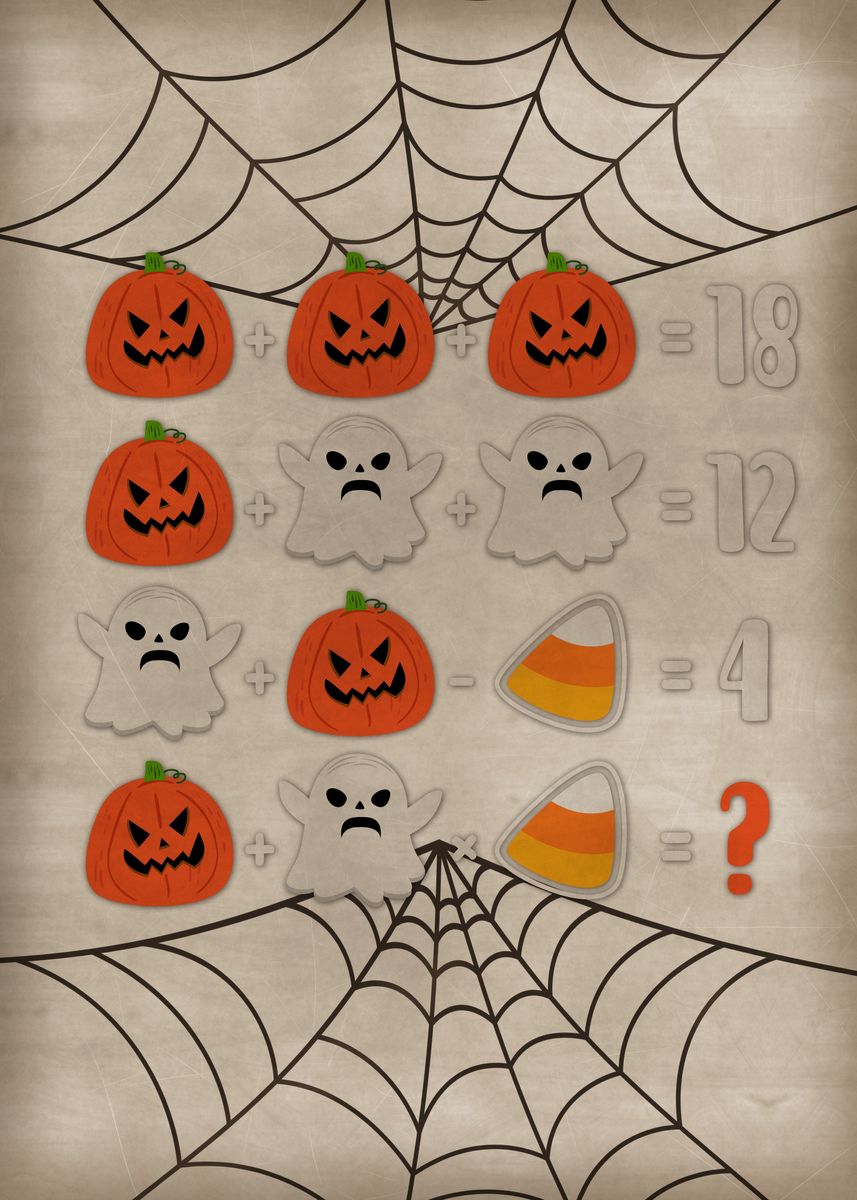 'Halloween Math Teacher' Poster by XandYart | Displate