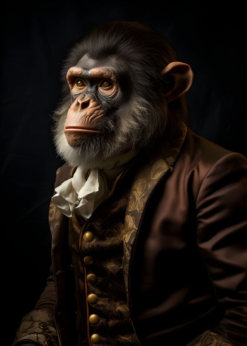 'Aristocrat Monkey' Poster, picture, metal print, paint by Makadur ...