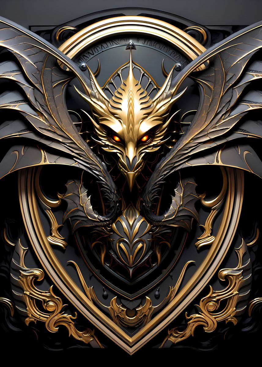 'Devil Dragon Wings' Poster, picture, metal print, paint by Luong Phat ...