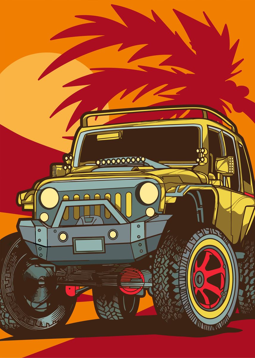 'Off Road' Poster, picture, metal print, paint by solomon rondon | Displate