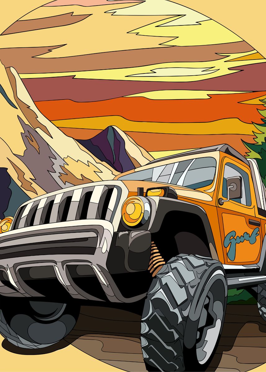 'Off Road' Poster, picture, metal print, paint by solomon rondon | Displate