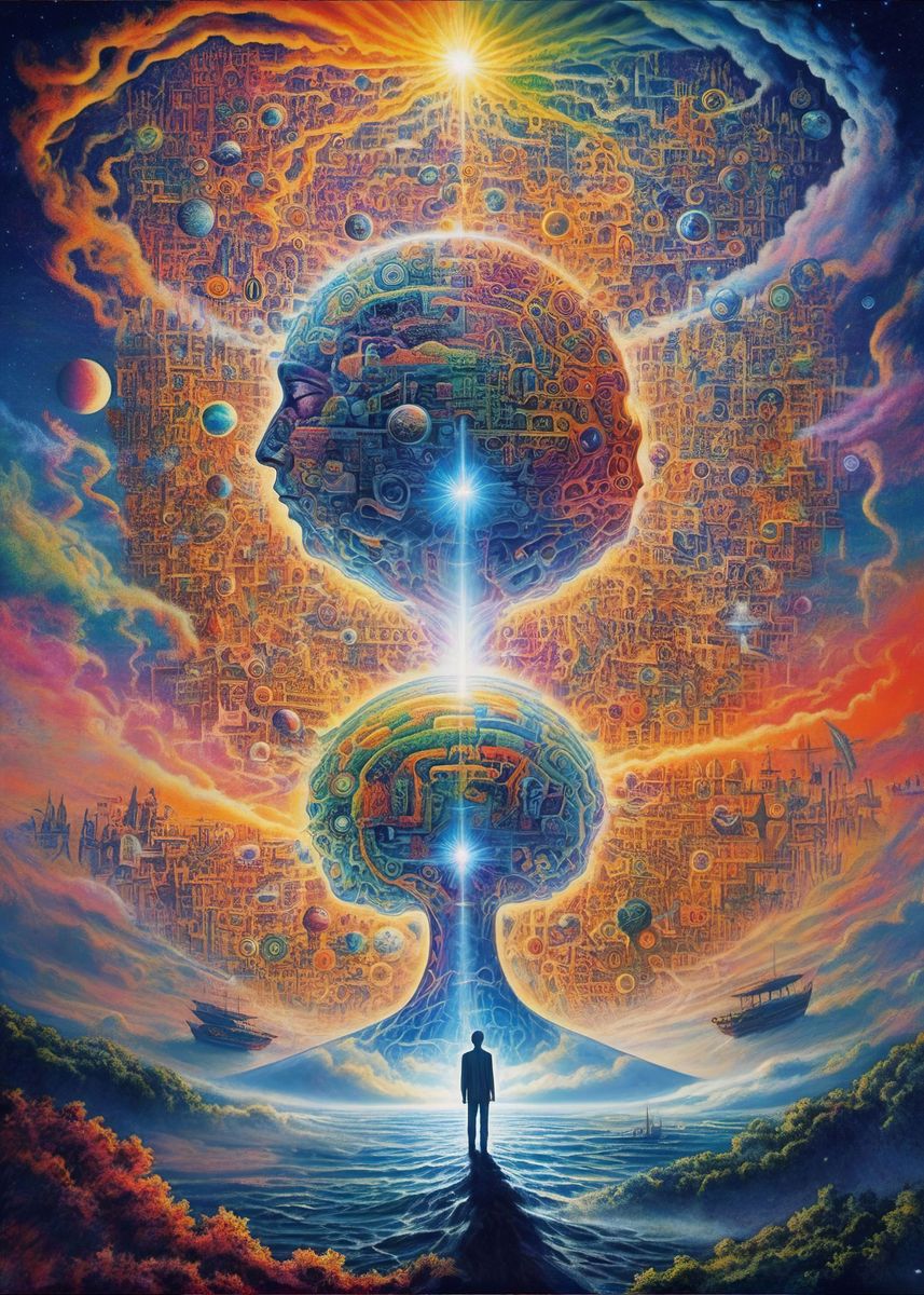 'Trippy Mind' Poster, picture, metal print, paint by BeLux Beyond ...