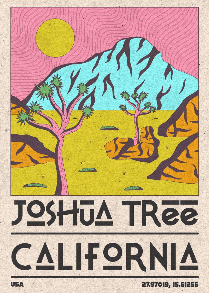 'Joshua Tree California' Poster, picture, metal print, paint by Jake ...