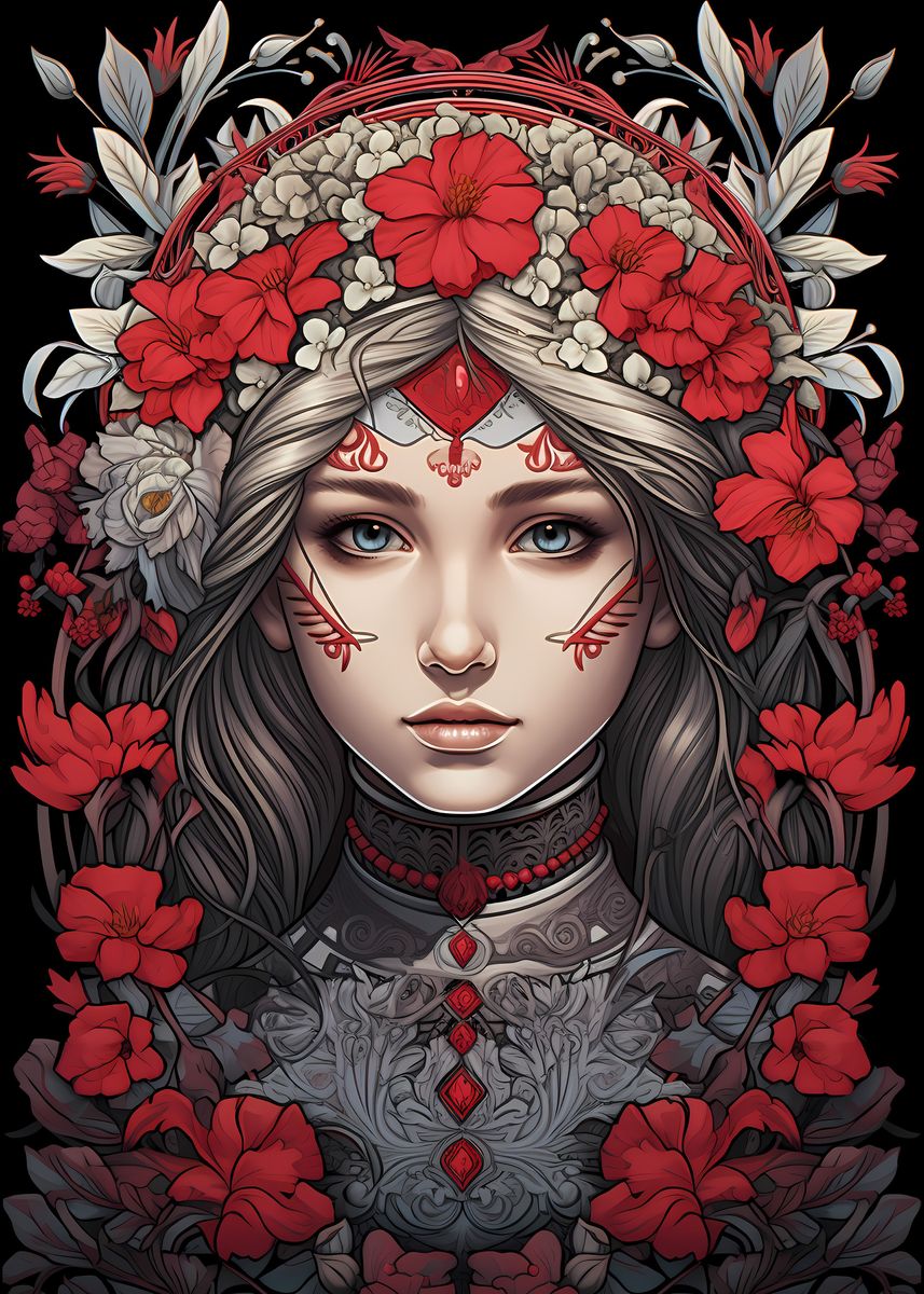 'Slavic Girl Portrait' Poster, picture, metal print, paint by Posterium ...