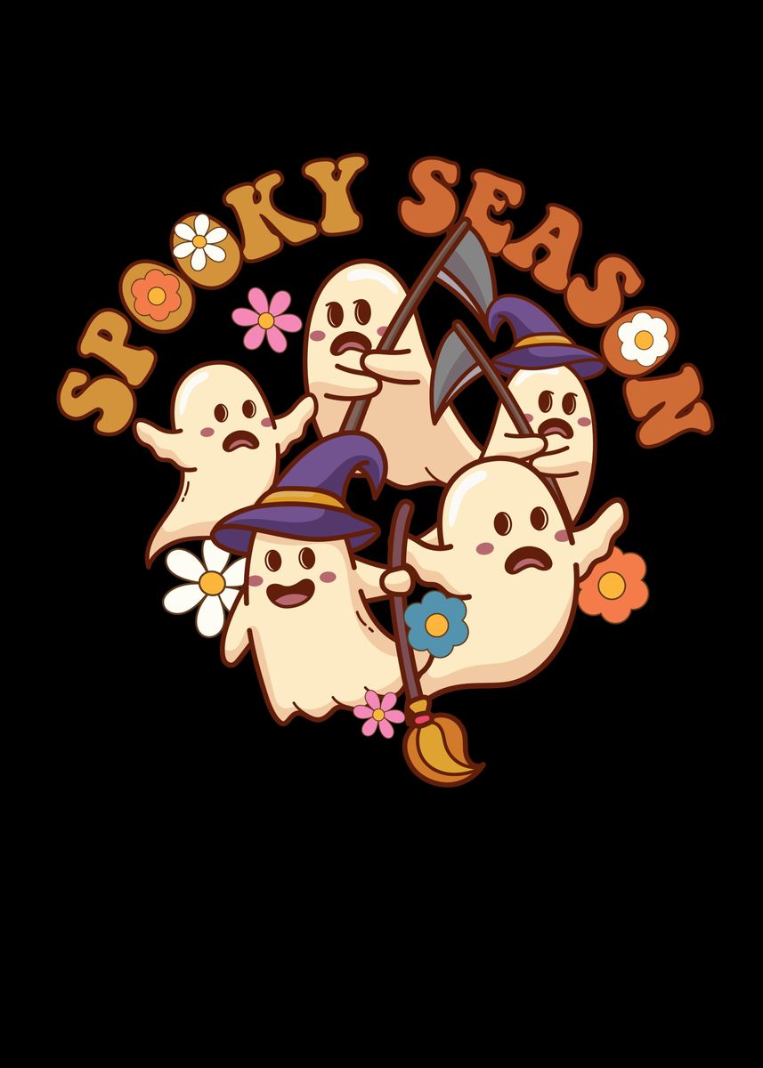 'Halloween Spooky Season' Poster, picture, metal print, paint by ...