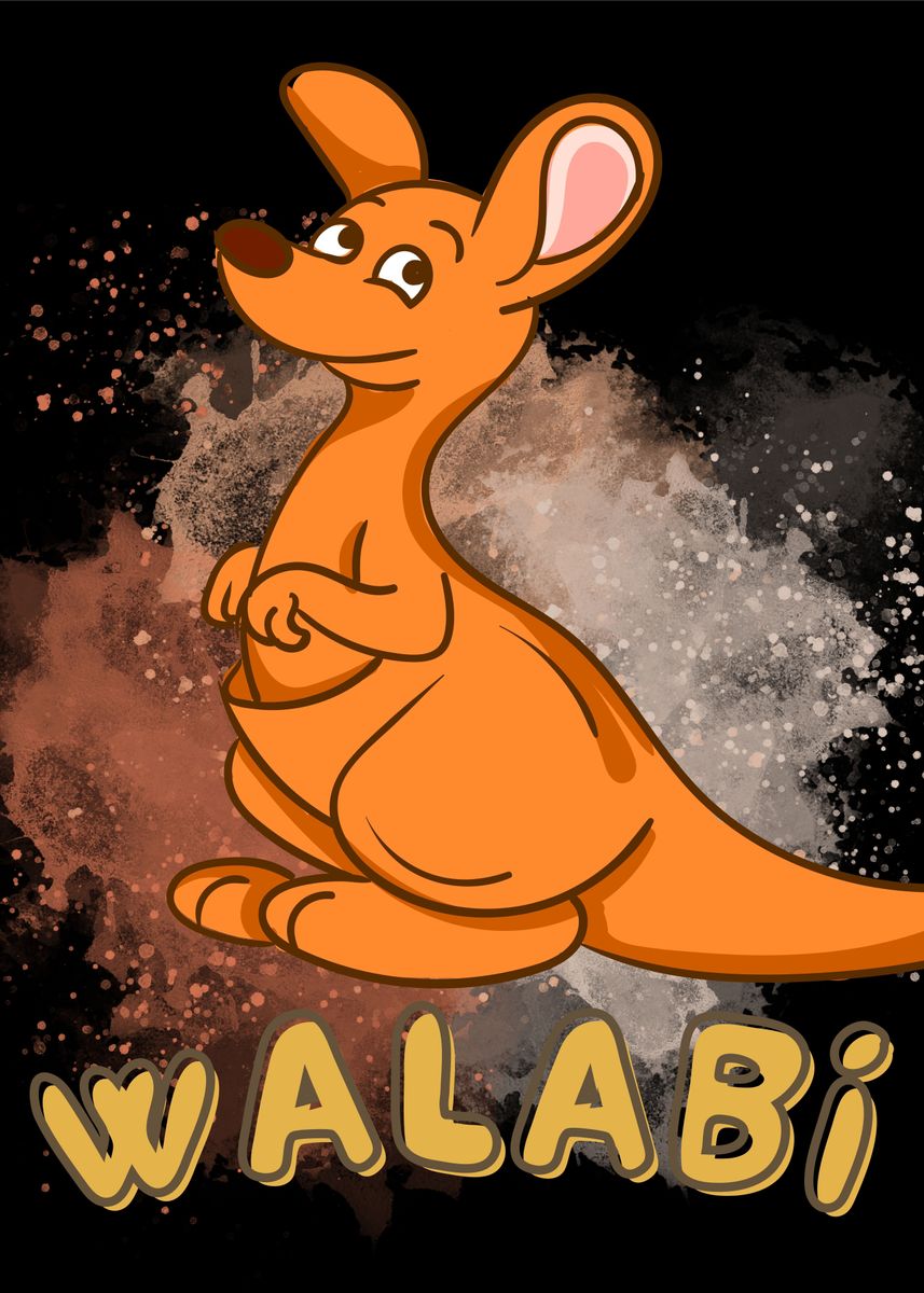 'animals walabi' Poster, picture, metal print, paint by Saidi Say ...