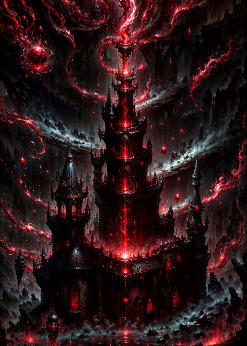 'Blood Magic Castle' Poster, picture, metal print, paint by DVArt ...