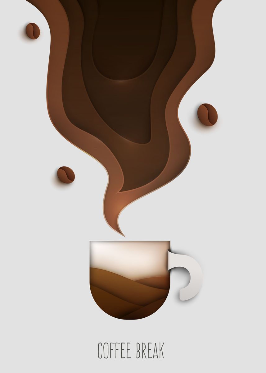 'Coffee Break' Poster by Guru ELguerrero | Displate