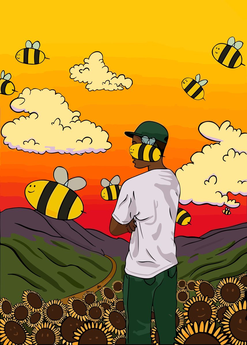 'Flower Boy Cute' Poster, picture, metal print, paint by Tyler Rake ...