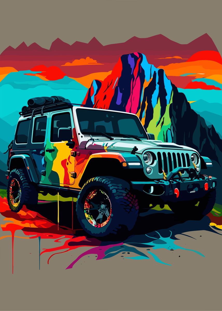'Off Road' Poster, picture, metal print, paint by solomon rondon | Displate