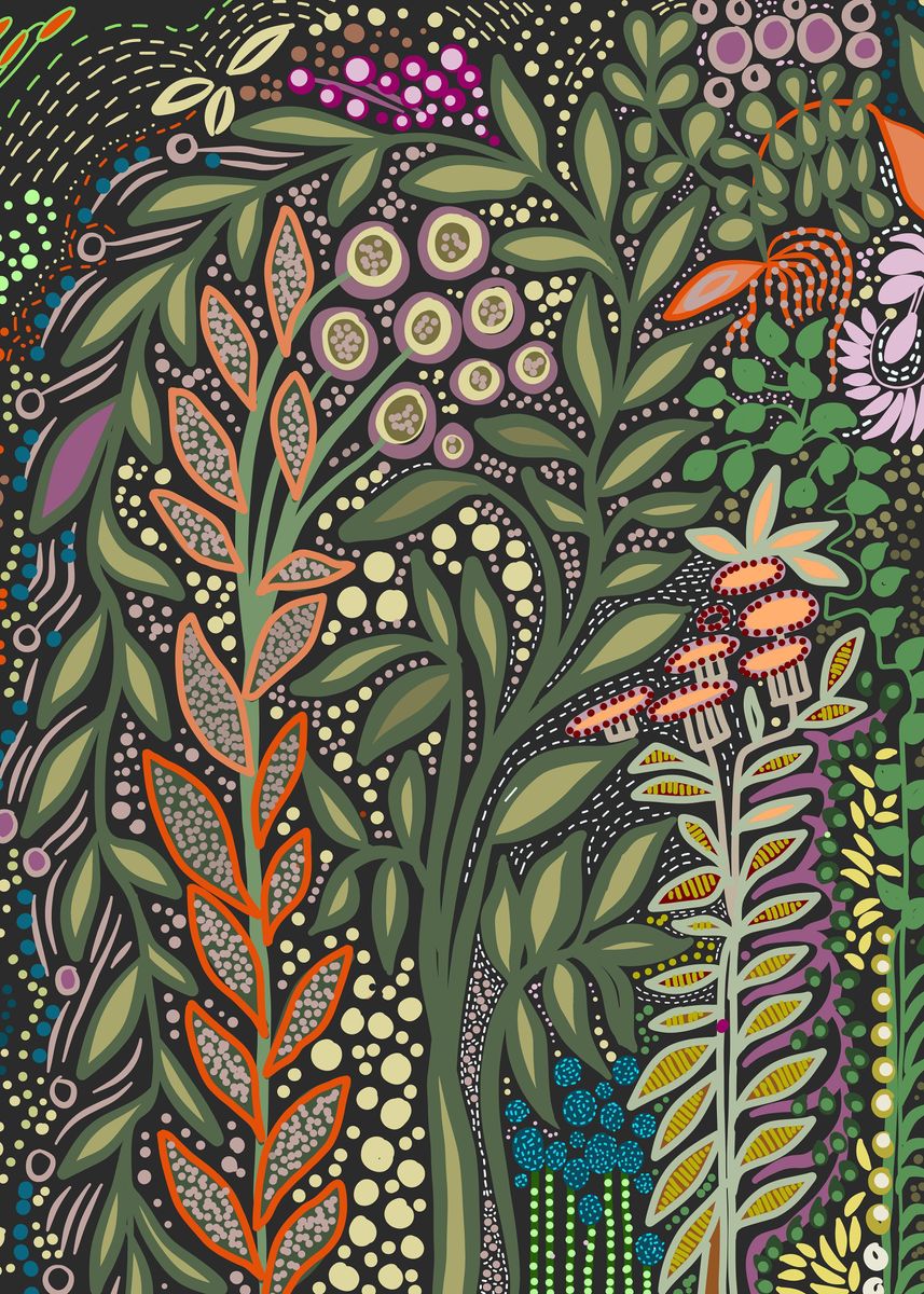 'Tropical Lush Botanics' Poster, picture, metal print, paint by ...