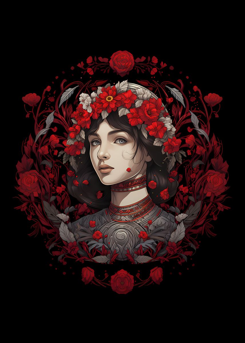 'Slavic Girl Portrait' Poster, picture, metal print, paint by Posterium ...