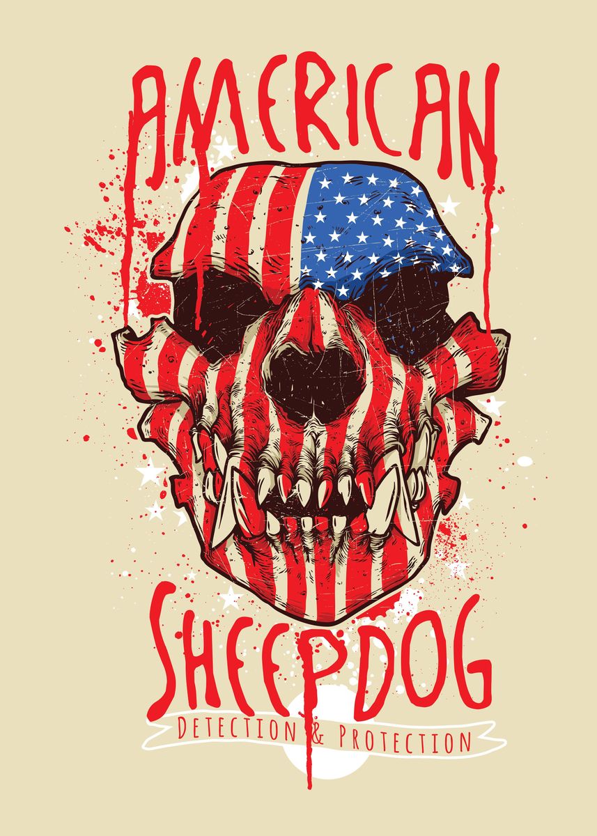 'american sheepdog' Poster, picture, metal print, paint by fathar art ...