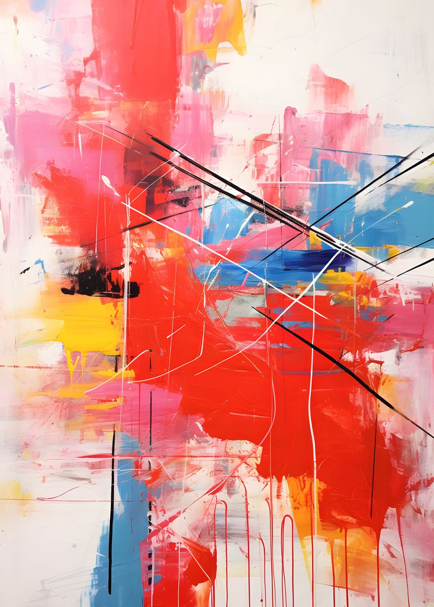 'Abstract painting' Poster, picture, metal print, paint by Poster Fam ...