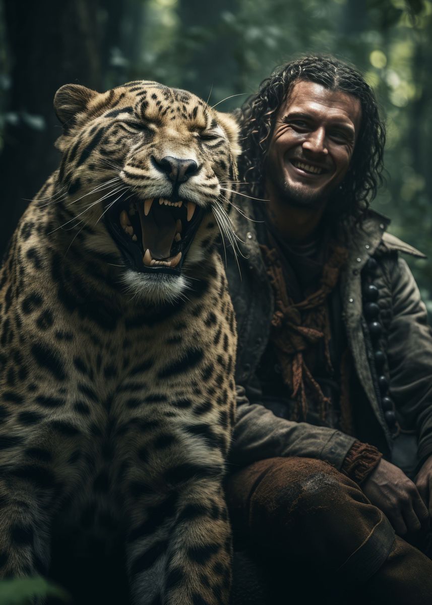 'Happy Leopard' Poster, picture, metal print, paint by Five Senses Art ...