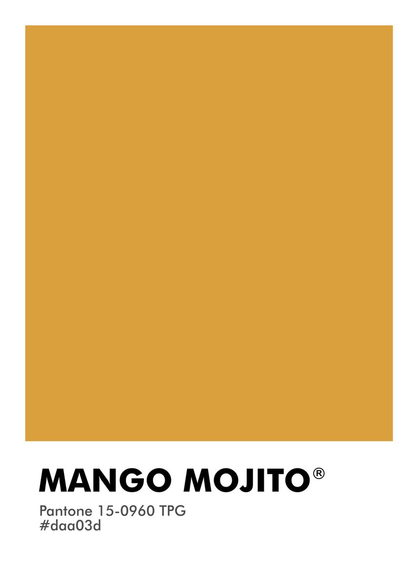 'PANTONE MANGO MOJITO' Poster, picture, metal print, paint by Masahiro ...