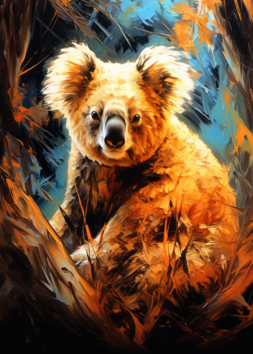 'Majestic Koala' Poster, picture, metal print, paint by Frank Hirschle ...