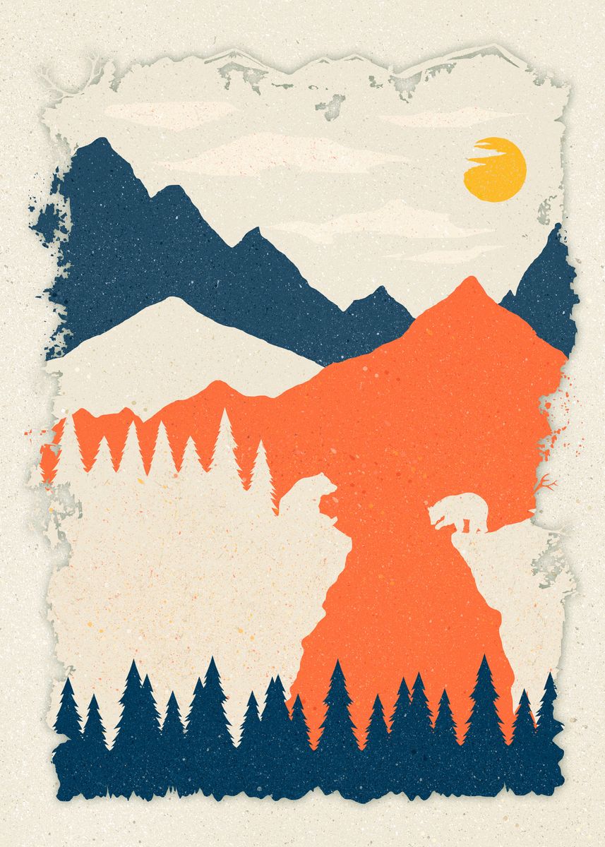 'Bear and Bears' Poster, picture, metal print, paint by Ilya Danilov ...