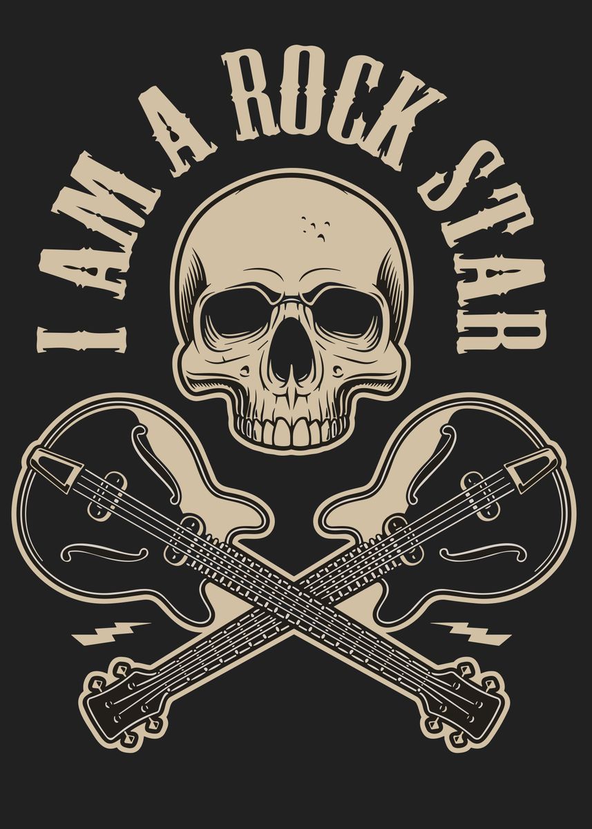 'Rock Star' Poster, picture, metal print, paint by Golden Age Studio ...