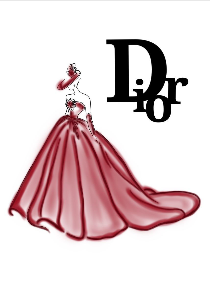 'Fashion Dior' Poster, picture, metal print, paint by Anam Hanif Studio ...