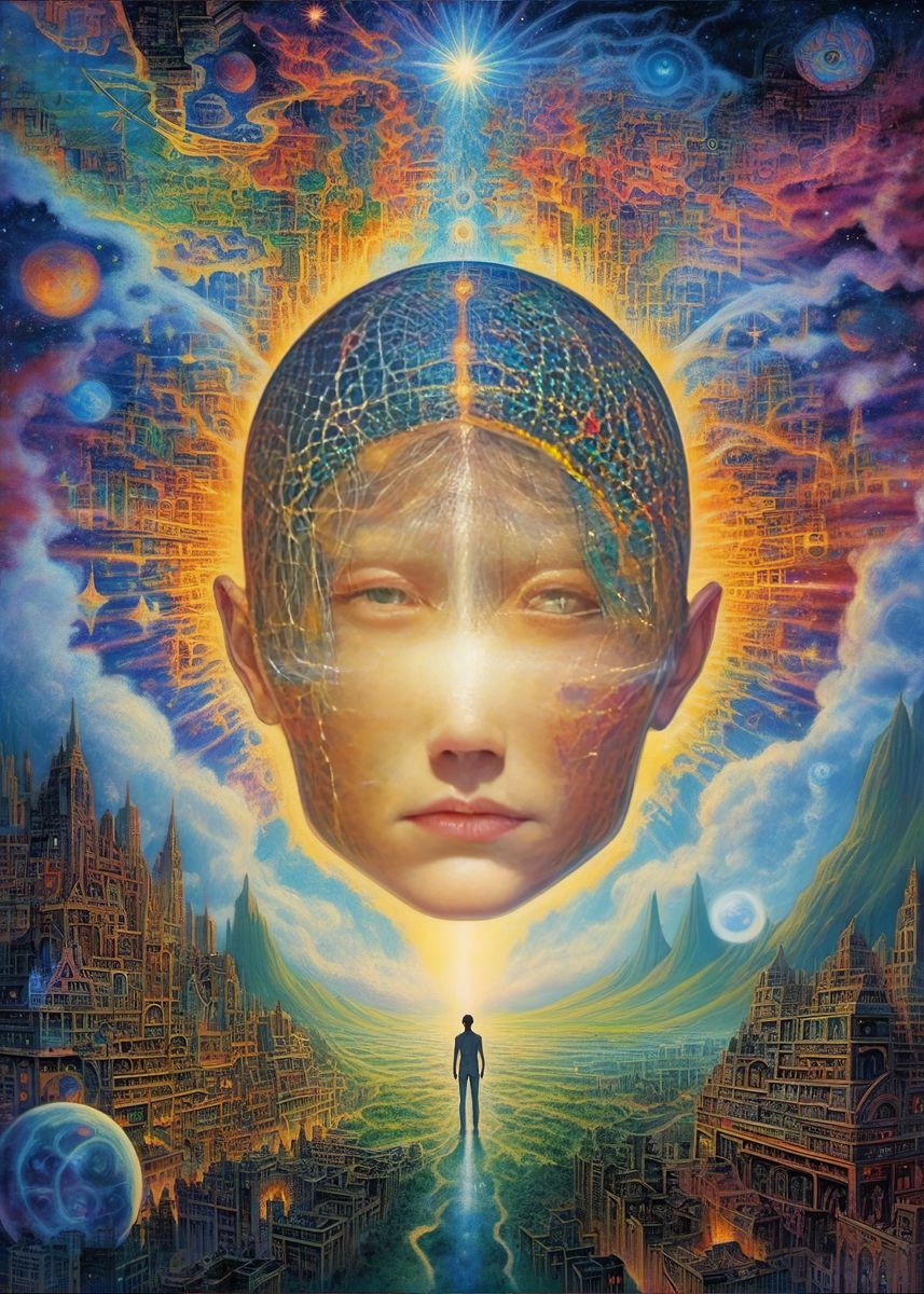 'Neo Mind' Poster, picture, metal print, paint by BeLux Beyond | Displate