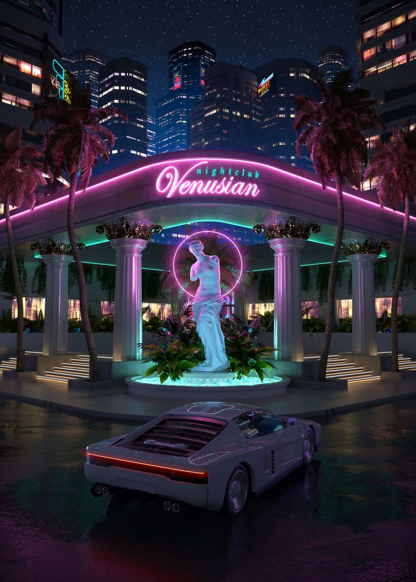 'The Venusian Nightclub' Poster, picture, metal print, paint by Maldo ...