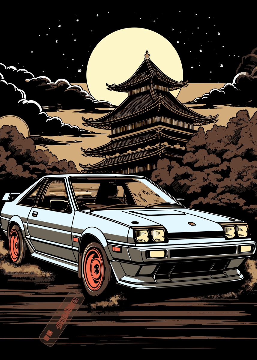 'Japanese Retro Car' Poster, picture, metal print, paint by Ivro Man ...